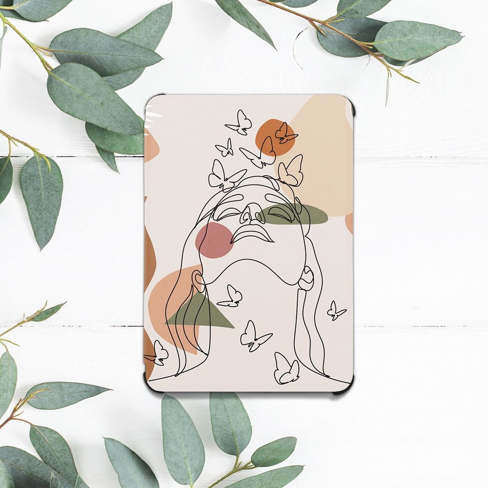 Abstract Face Butterfly Line Case For All-new Kindle 10th Gen Kindle ...