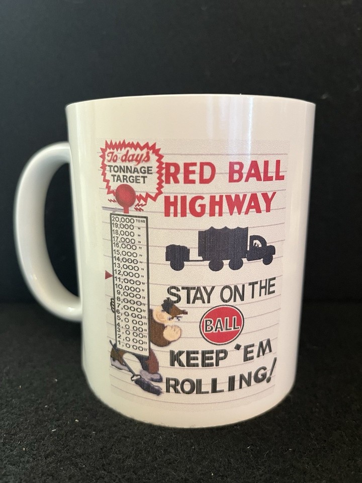 WW2 Allied “RED BALL EXPRESS” Coffee/Tea Mug- USA-UK-Red Ball Highway ...