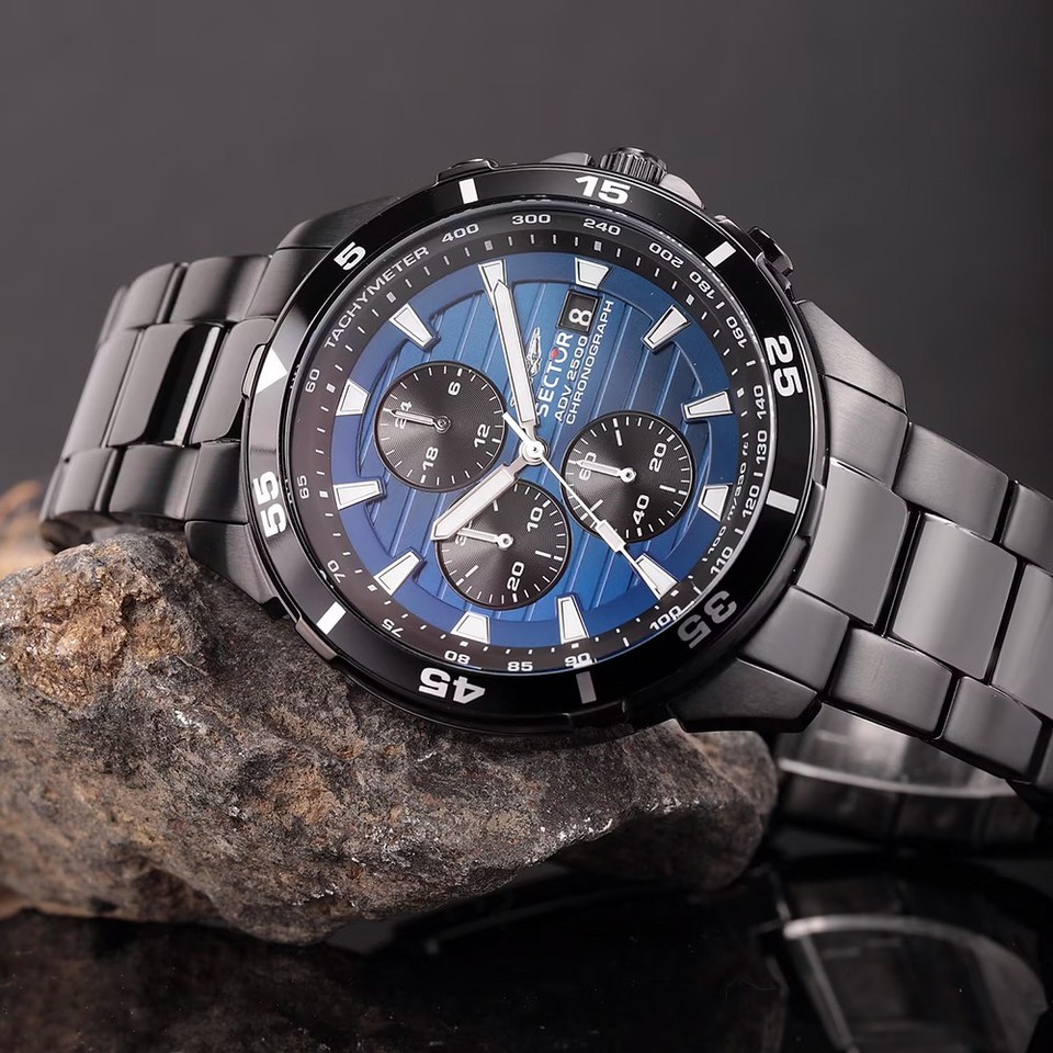 SECTOR ADV 2500 Men's Chrono Watch Steel Black / Blue R3273643001 | eBay
