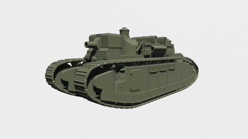 Char 2C bis Champagne - French Army - wargame3d - 28mm Scale | eBay