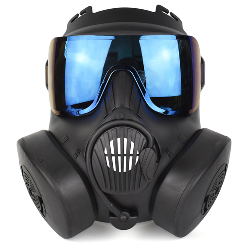 M50 Double Fan Gas Mask Airsoft Hunting CS Tactical Protective Full ...