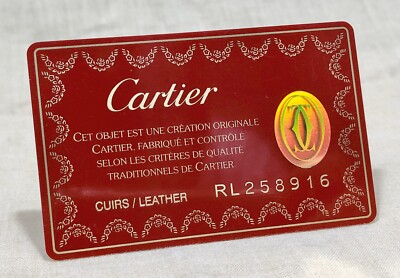 CARTIER Leather BLANK Certificate Guarantee Card Pouch Purse Bag Wallet ...