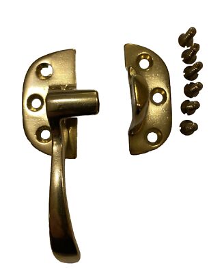 Antique Vintage Ice Box Hardware Latch Cast Brass Polished Left Hand 3/ ...
