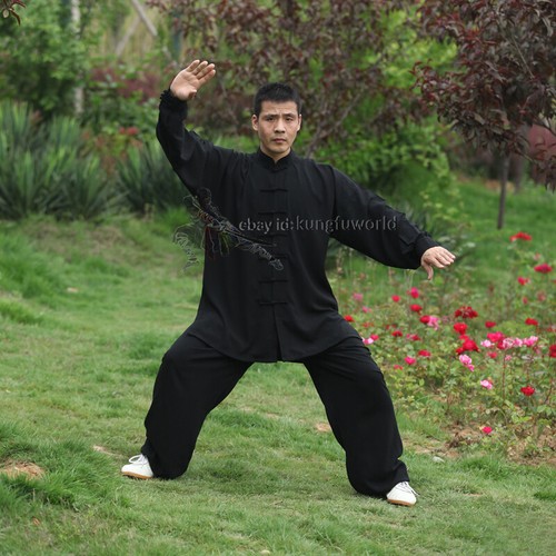 Summer Cotton Tai chi Uniform Kung fu Suit Martial arts Wushu Wing Chun ...
