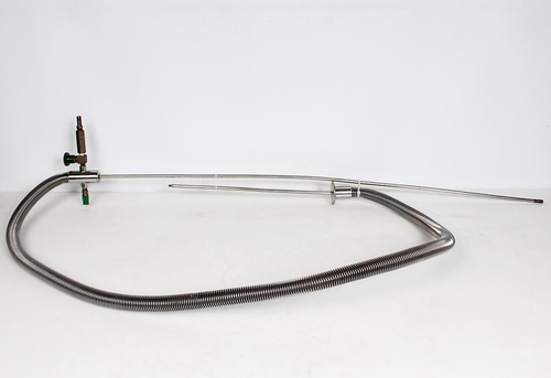 60" Cryogenic Flexible Liquid Helium Transfer Hose Line + Double ...