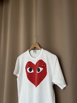 Comme Des Garcons x Play Big Red Heart Short Sleeve T-Shirt White