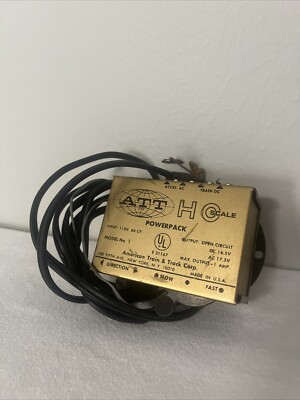 Vintage ATT Hobby Train TRANSFORMER Model 1 AC/DC Power Pack Ho Scale ...
