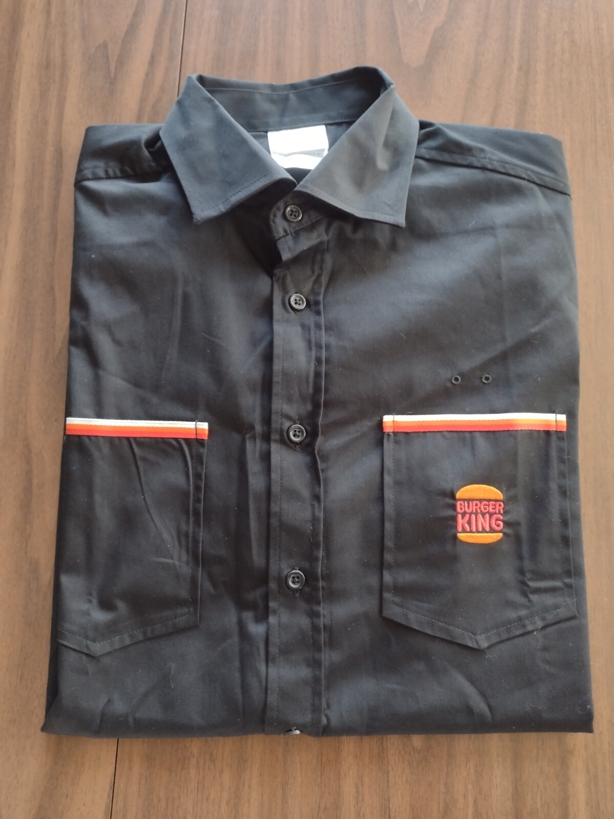 Burger King Employee Work Uniform Mens Medium Black B… - Gem
