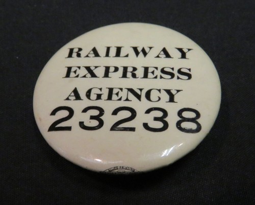 Vintage Celluloid #23238 REA Railway Express Agency Hat Badge | eBay