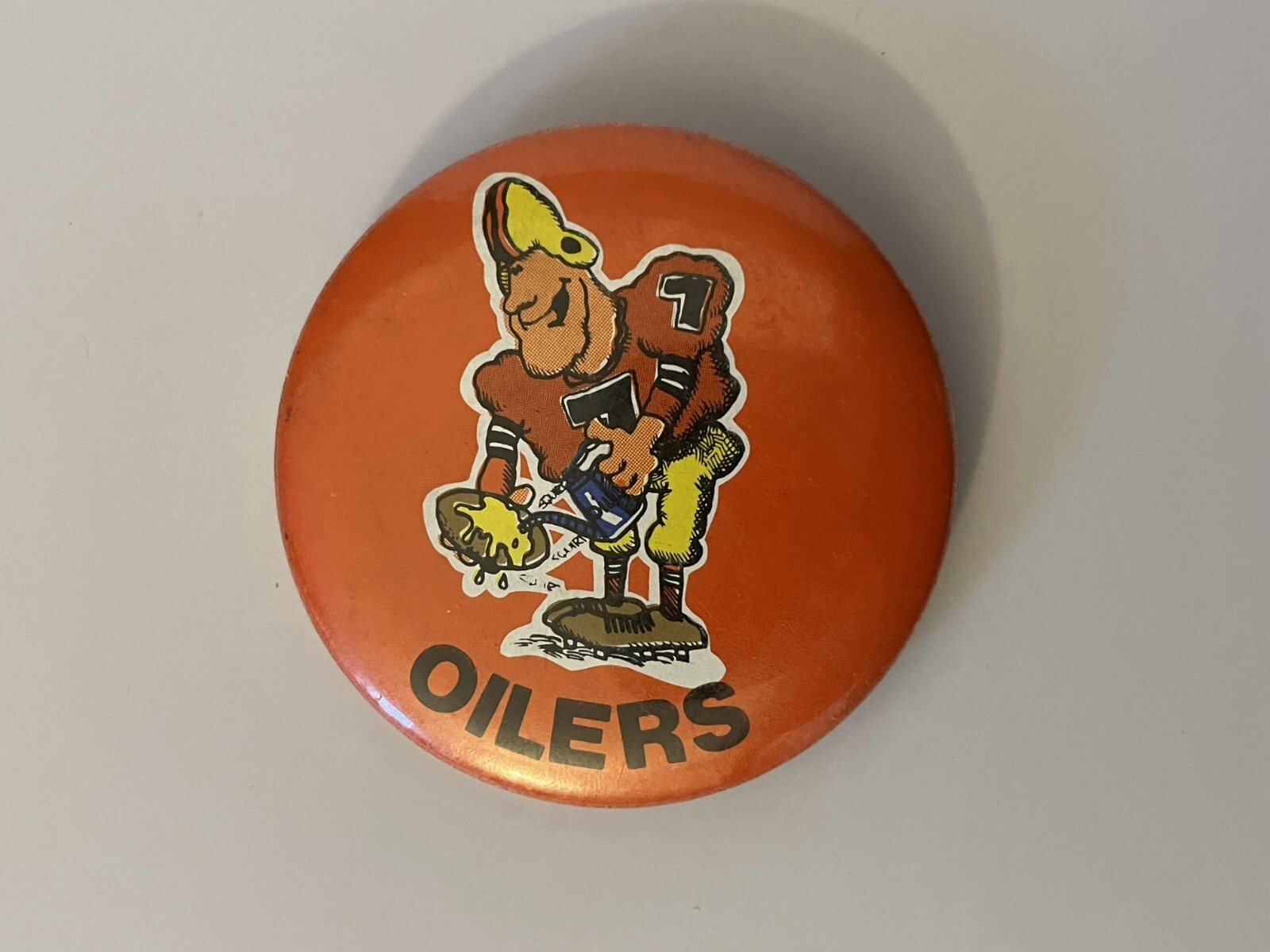 RARE 1972 Houston Oilers 2.25" Button Pin NFL Say it with buttons NOS ...