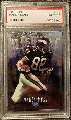 1998 TOPPS FINEST RANDY MOSS #135 ROOKIE RC PSA 10 GEM MINT | eBay