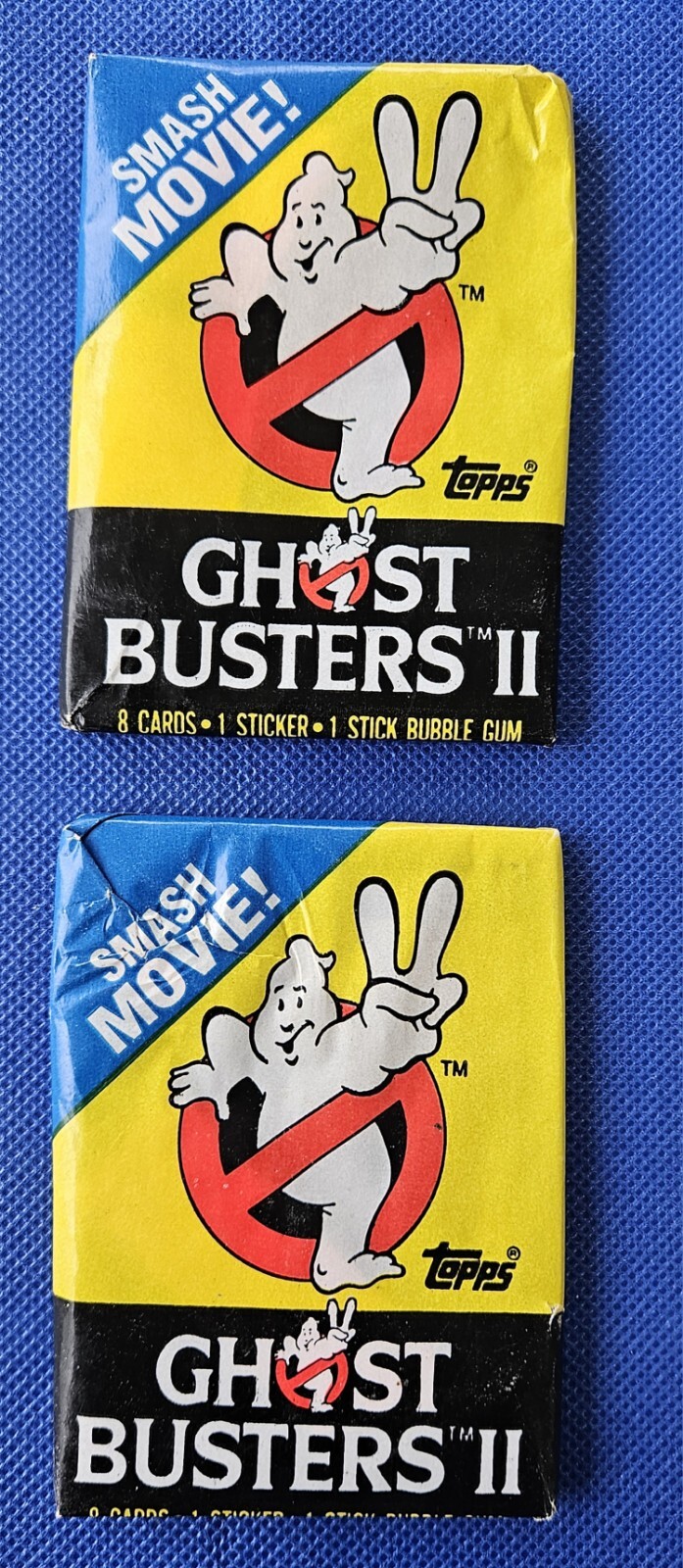(2) 1989 Topps GHOST BUSTERs II Movie Trading Cards SEALED Wax Gum ...