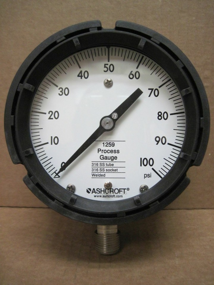 Ashcroft 45 1259SD 04L XLJSG 100# Process Pressure Gauge 100 PSI | eBay