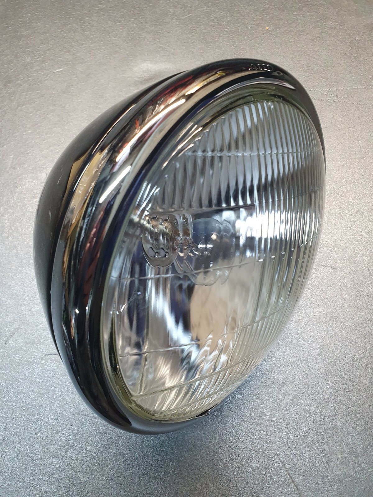Harley WL WLA WLC WLD UL PAN FLATHEAD Black Headlight Front Lamp 6V | eBay