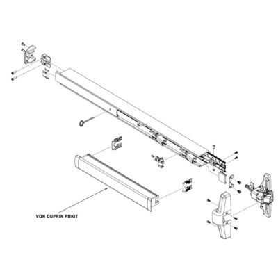 Von Duprin 98/99 Series Exit Device Pushbar Retrofit Kit, 3' US28 ...