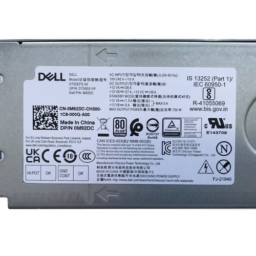 Original Dell Alienware R13 R14 T3660 750W Power Supply H750EPS-00 ...