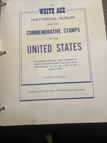 1961 The White Ace Historical Album Commemorative Stamps US | eBay