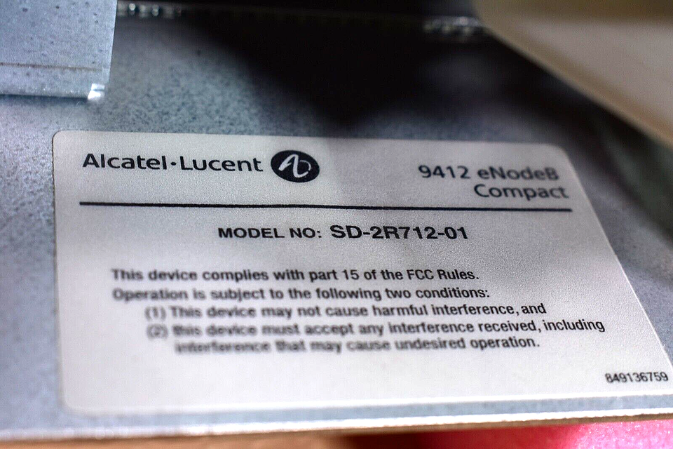 BRAND NEW Alcatel Lucent 9412 eNodeB Compact Baseband RF Cabinet SD ...
