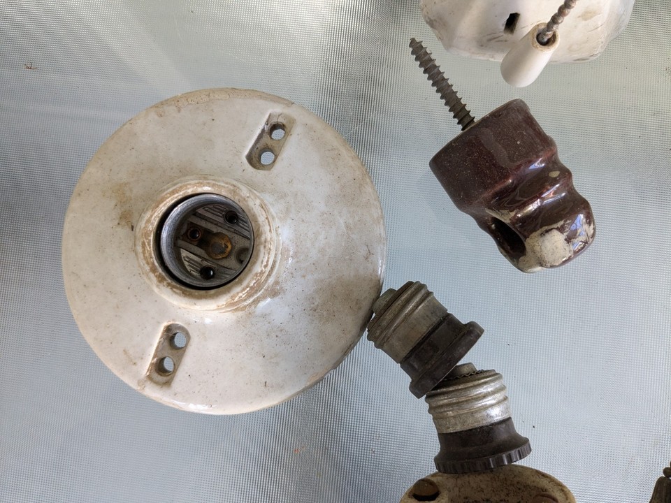 Large lot Antique Bakelite Switches Plugs Sockets Outlets Lighting ...