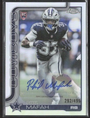 2025 Topps Chrome #RA-PM Phil Mafah Rookie Auto Refractor #'d /499 | eBay
