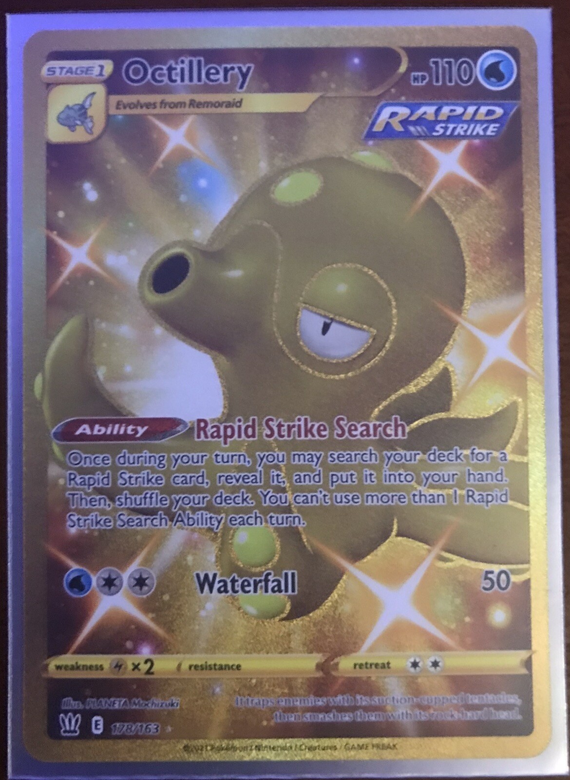 Pokemon TCG Battle Styles Octillery Gold Secret Rare 178/163 NM/M | eBay