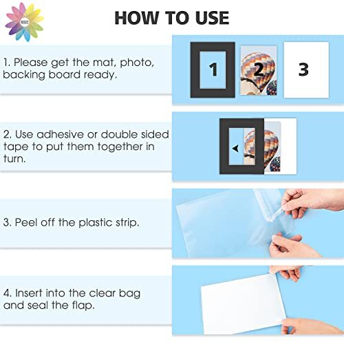 8x10 Picture Mat Set for 5x7 Photo White Core Matte & Backing Board ...