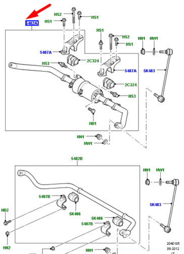 Land Rover Front Stabilizer Bar RR Sport 07-13 W/ Ace Suspension ...