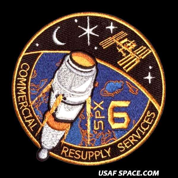 Authentic SPACEX SPX-6-CRS-6 NASA COMMERCIAL ISS RESUPPLY AB Emblem ...