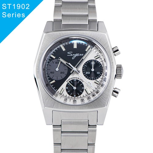 Seagull Sugess ST1902 Panda 37mm Zorro Chronograph Domed Sapphire 2 ...