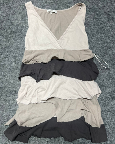 Mystree Medium Brown Tan beige tank top sleevless shirt v neck | eBay