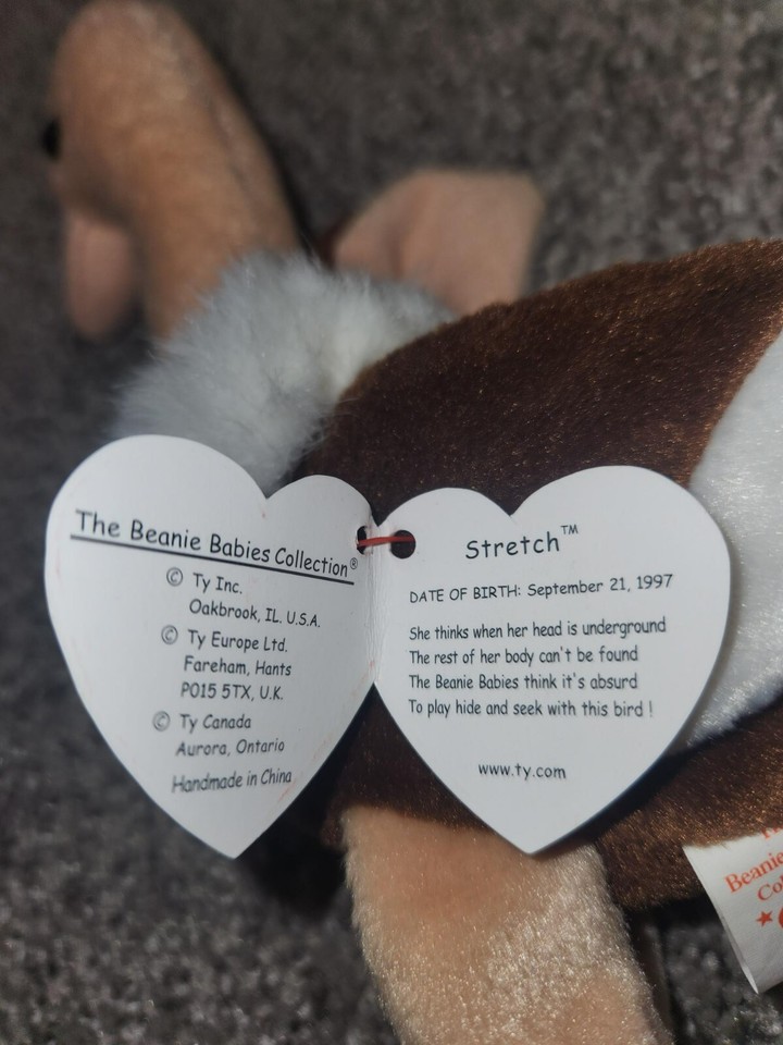 TY Beanie Baby – STRETCH the Ostrich (6.5 in) near mint condition w ...