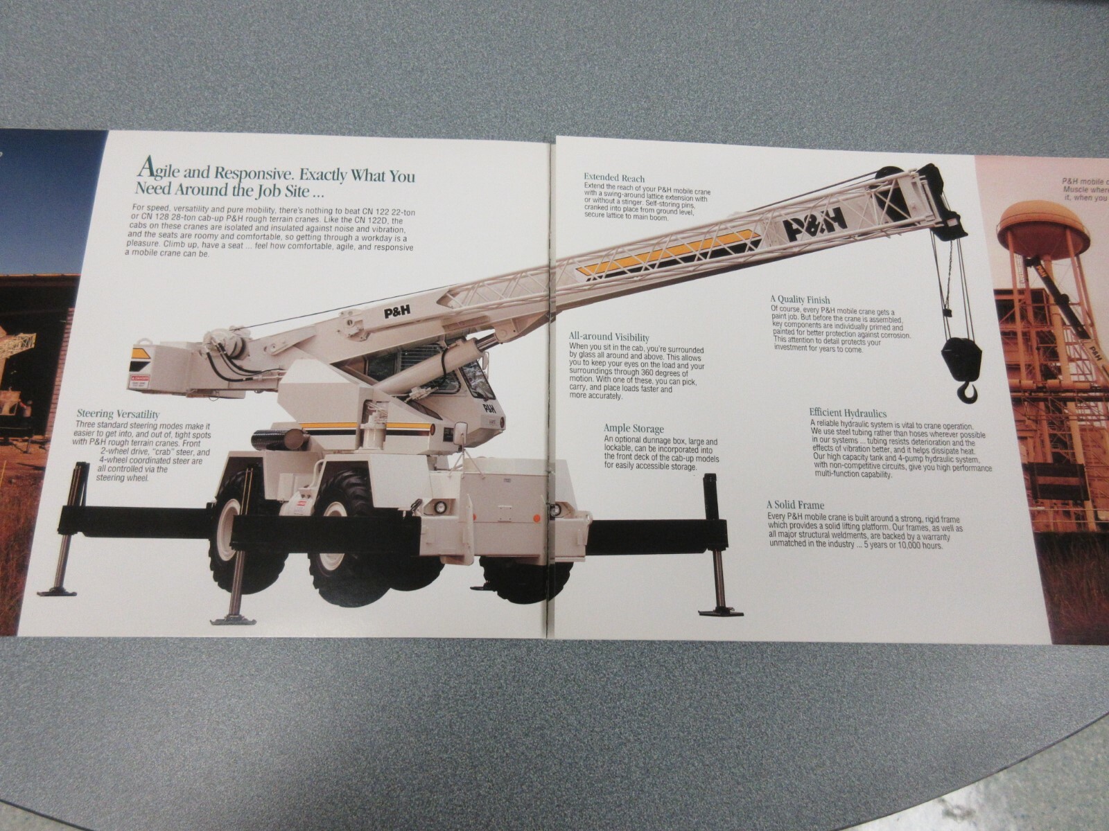 P&H CN 122, CN 122D & CN 128 Rough terrain Cranes Sales Brochure 10 ...