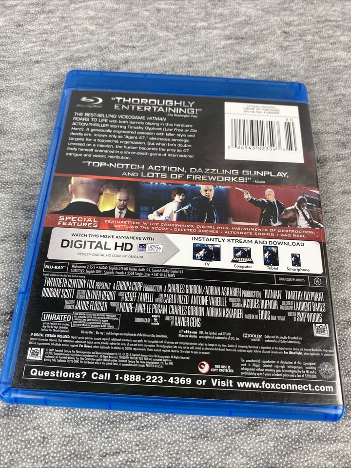 Hitman (Blu-ray, 2007) LIKE NEW 24543023593| eBay