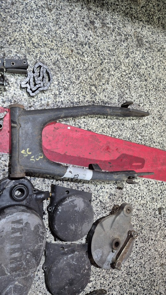 YAMAHA SC500 MX360 PARTS LOT GEARBOX,SIDE COVER,SWING ARM VGC FREE ...