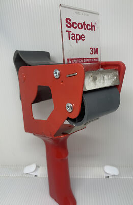 Scotch 3M Tape Gun Dispenser Red Metal Office Shipping Packing Carton ...