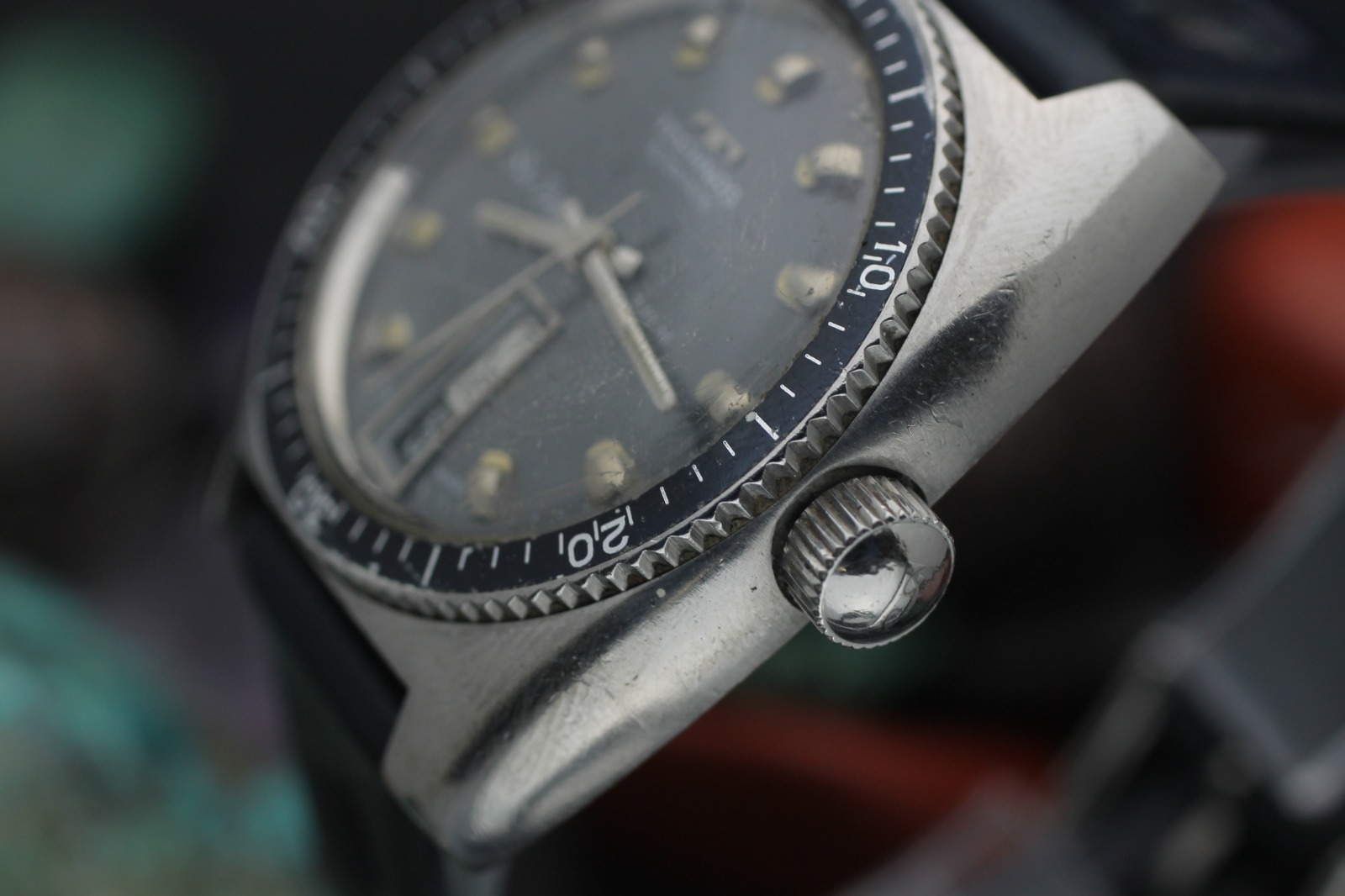 Vintage TECHNOS Sky Diver Automatic Stainless Steel 20 ATM Men's Diver ...