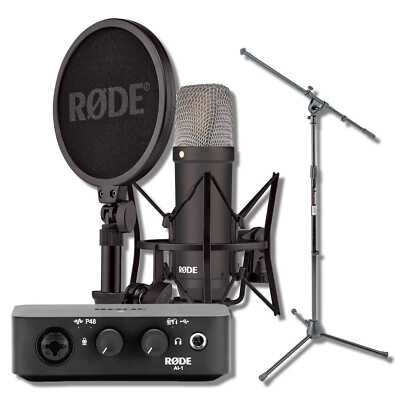 Rode NT1 Signature Series - Black Condenser Microphone with AI1 and Mic ...