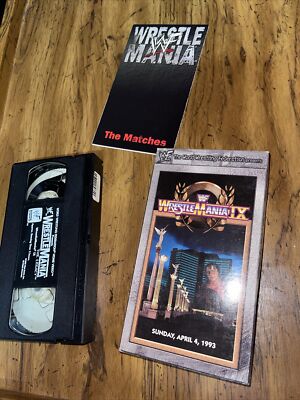 WWF WrestleMania 9 (VHS, 1999) IX Wrestling WWE WCW Hulk Hogan Bret ...