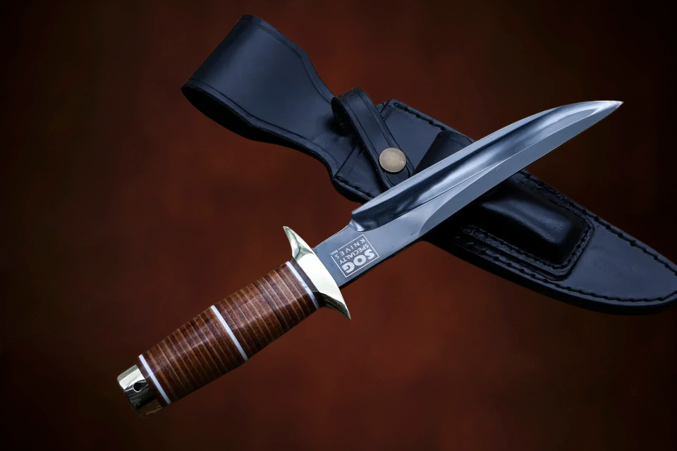 CUSTOM HANDMADE D2 STEEL SOG RECON BOWIE KNIFE WITH LEATHER SHEATH | eBay