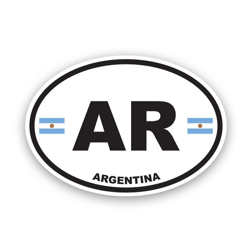 Argentina Oval Sticker Decal - Weatherproof - argentine flag country ...