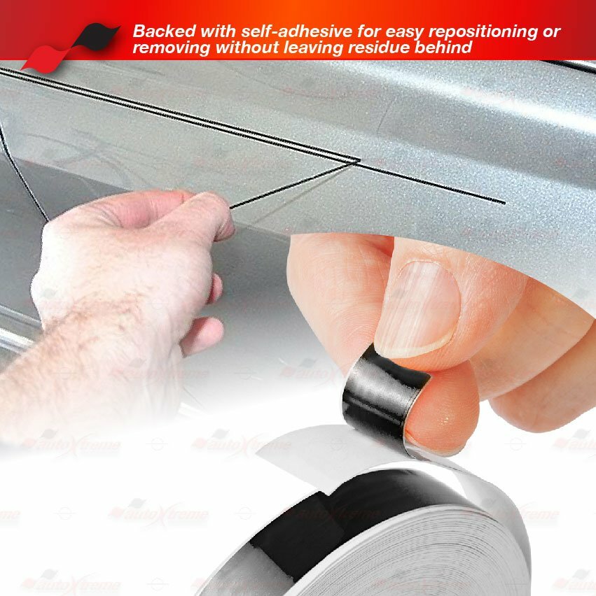 102mm 4" PinStriping Stripe Tape Body Decal Vinyl Sticker CARBON FIBER ...