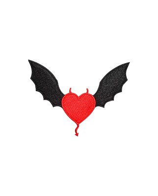 Flying Witch Heart Patch Embroidery Iron on Sew on Patch For Clothes ...