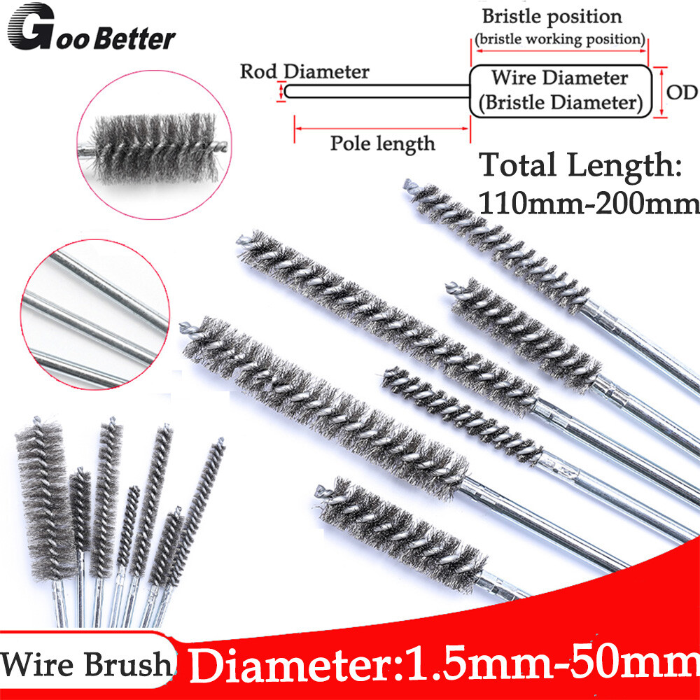 1.5mm-50mm Diameter Stainless Steel Bore Brush Wire Brush For Rotary ...