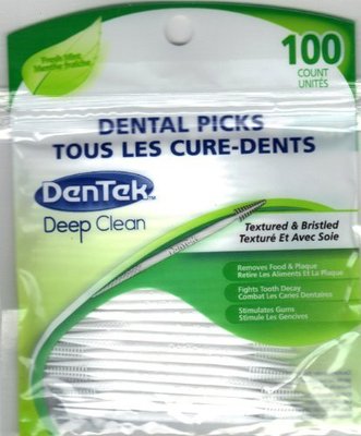 3 Pk Dentek Dental Picks Deep Clean Mint Toothpicks Plaque Removers 100 ...