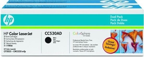 New Genuine HP Laserjet 304A CC530AD Black Dual Pack Toner for HP ...