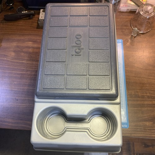Vintage Little Kool Rest Car Cooler By Igloo Gray Blue Ice Console Cup ...