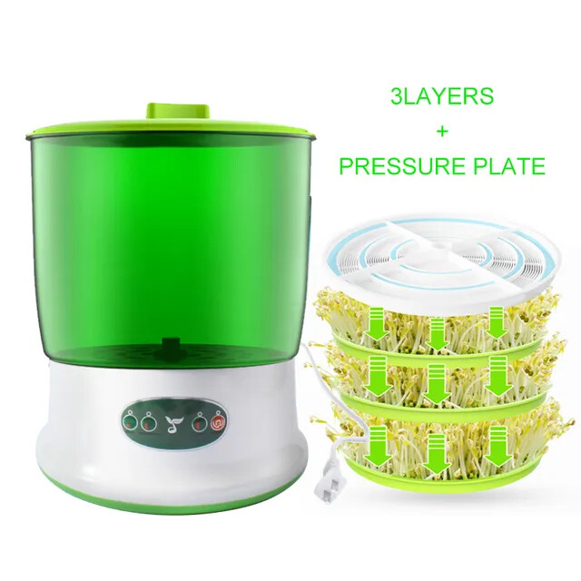 Intelligent Bean Sprouts Maker Thermostat Auto Electric Buds Germinator ...