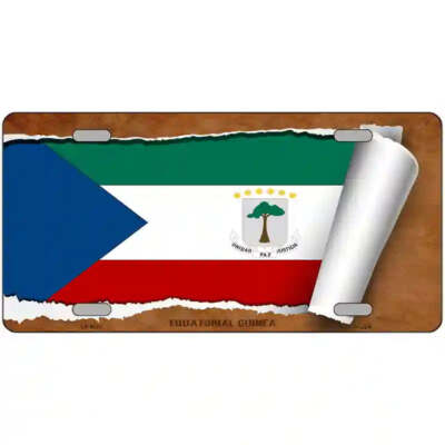 Equatorial Guinea Scroll Flag Metal Sign | eBay