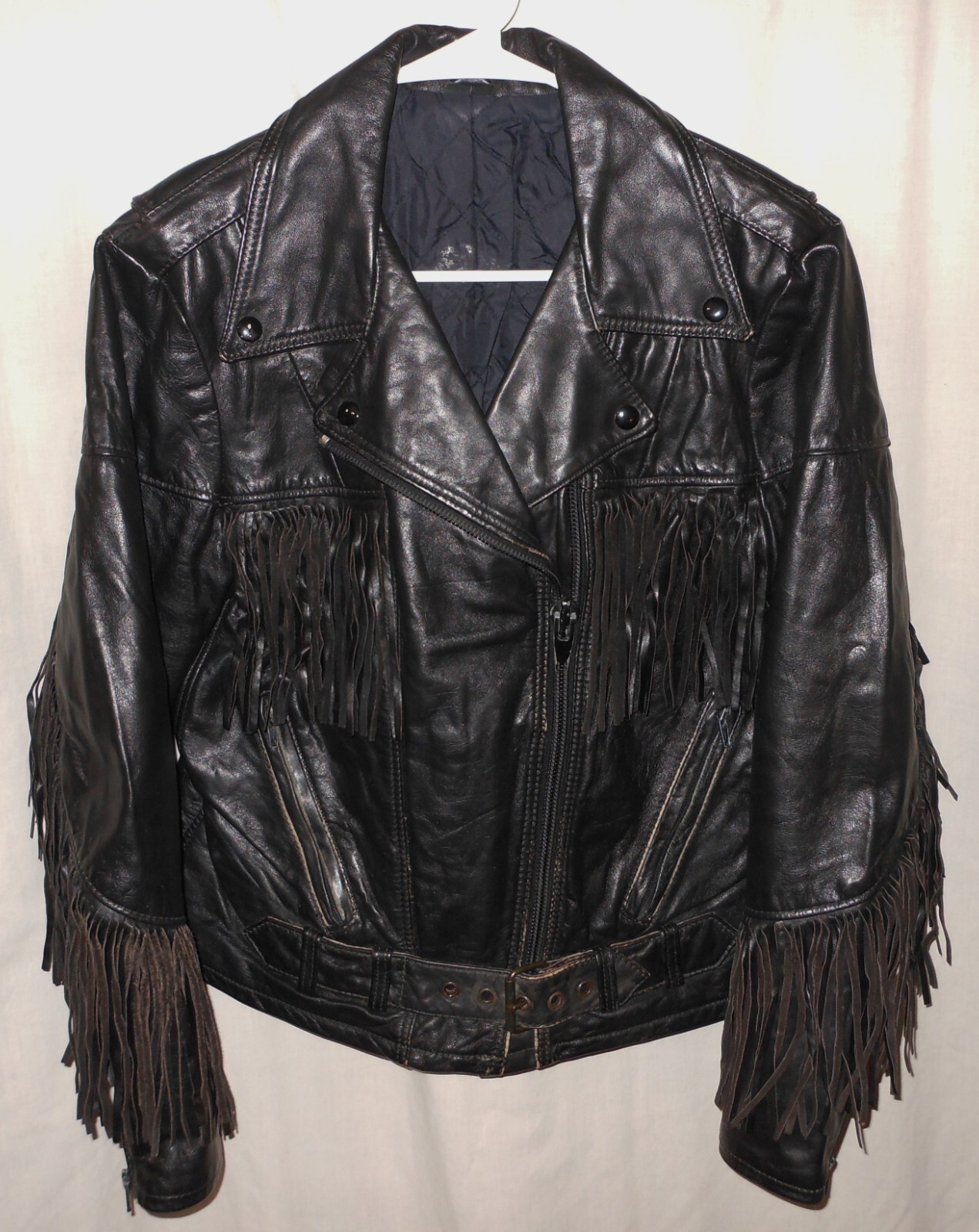 Women's Fringe Motorcycle Jacket Taurus Canada Classic Biker Vintage ...