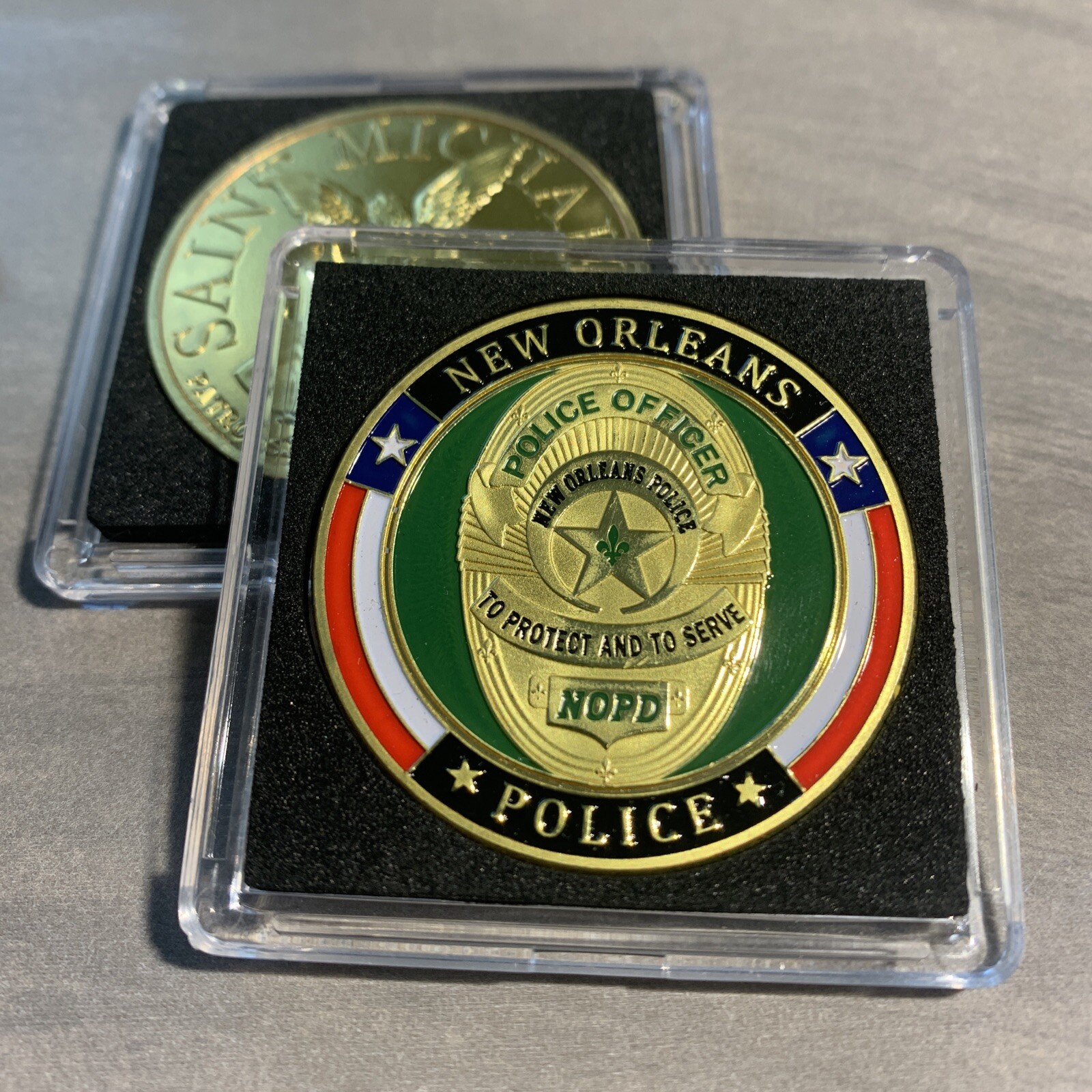New Orleans Police Department NOPD Shield St. Michael Challenge Coin ...